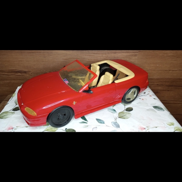 Toys | Vintage Barbie Doll Red Mustang Sports Convertable 1994 ...